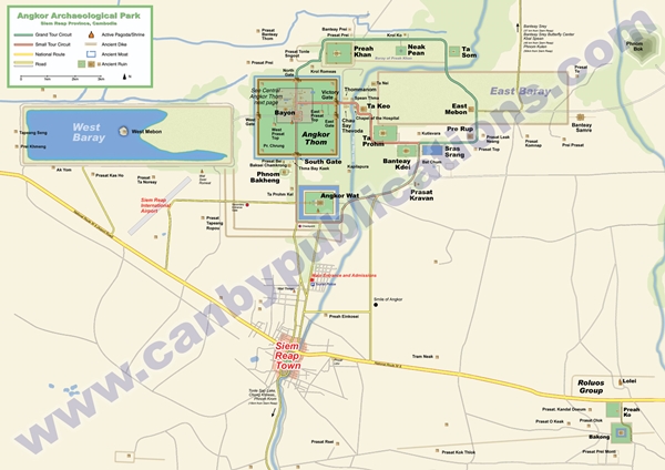 Mapas, planos e itinerarios de Angkor | 21 Wonders